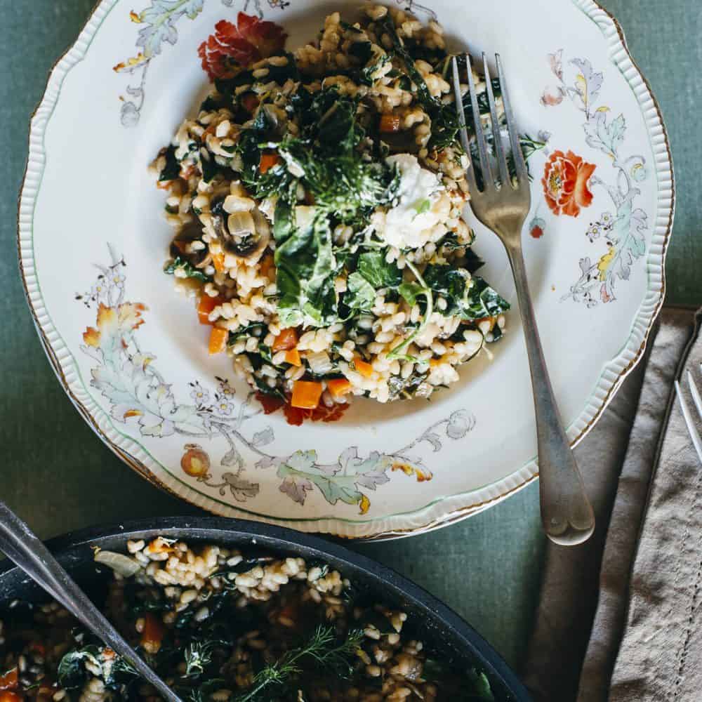 Mushroom, Lemon and Silverbeet Risotto | Relish Mama